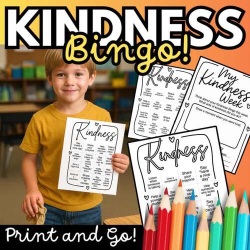 Be Kind Bingo Boards – Random Acts of Kindness (RAK) Week | Kindness ...