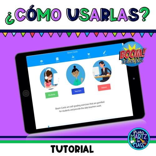 Boom Cards Tutorial SPANISH by From Martz to Class | TpT