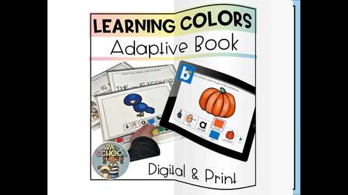Adaptive Book Learning COLORS with Core Words DIGITAL & PRINT by ABA in ...