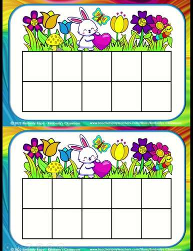 Spring Garden Counting to 20 Task / Clip Cards - Ten Frames Addition ...