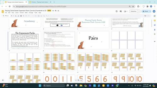 Easter Activities for Math Centers Expansion Pack: Carrots Numbers 1 to 20