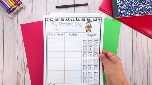 Christmas/Holiday Themed Reading Log and Activities l Gr. 1, 2, and 3