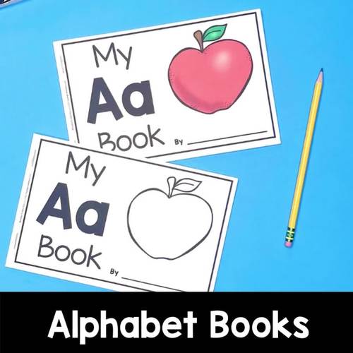 Alphabet Mini Books - Letter Names and Sounds - Preschool Kindergarten ...