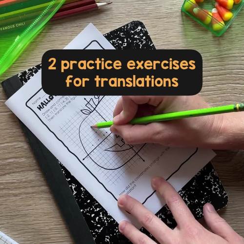 Halloween Transformations Practice | Translate, Reflect, Rotate, Dilate ...