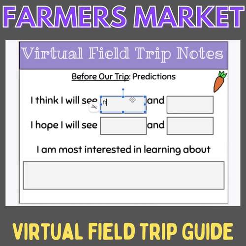 Farmers Market Virtual Field Trip Guide for Google Slides™ | TPT