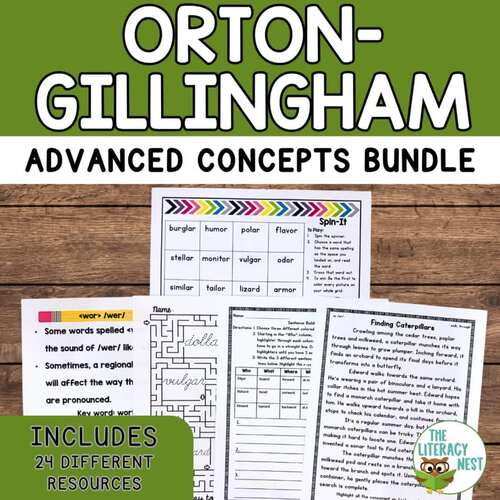 Orton-Gillingham Activities BUNDLE for older students | TPT