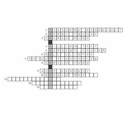 Crossword puzzles about US presidents by TheBrightestKid | TPT