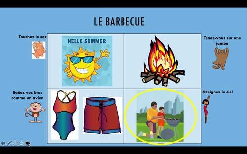 French Summer Vocabulary Paperless Activity #1: Bougez&Choisissez