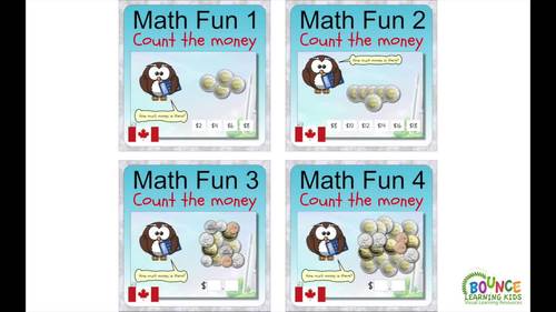 Math fun: Count the money Canadian (CAN) coins: BOOM Counting practice ...