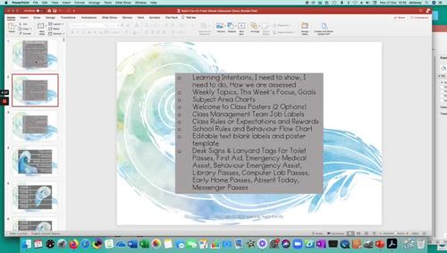 Qld Font Fresh Waves Theme Classroom Decor Bundle 354 Pages Labels ...