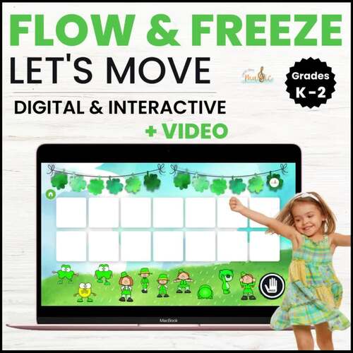 Brain Break with GIFS St. Patrick's Day Flow and Freeze / Movement Activity