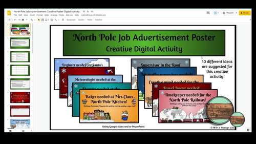 Christmas Writing Prompts Digital Activity - Santa's Job Advertisement