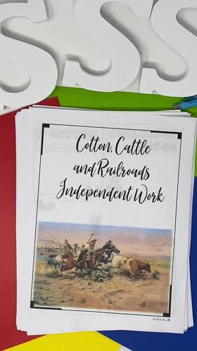 Cotton Cattle and Railroads with Google Drive by Social Studies Success
