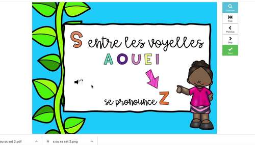 French Phonics Activities BOOM CARDS Sons Phonologie S SS Set 1