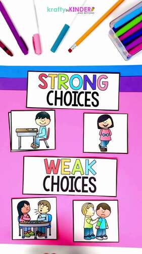 Good Choice Bad Choice Sort Worksheets & Picture Sort for Behavior ...