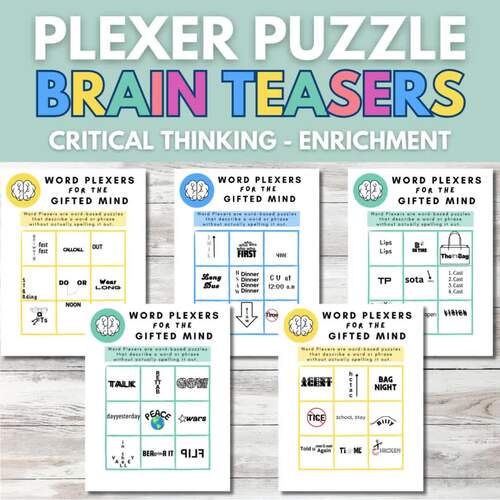Gifted and Talented Plexer Word Puzzles: Pack 5: 45 Fun Brain Teasers ...
