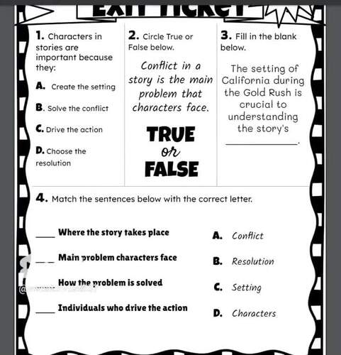 HMH Into Reading Lesson Exit Tickets - Fifth Grade - Module 1 Week 3