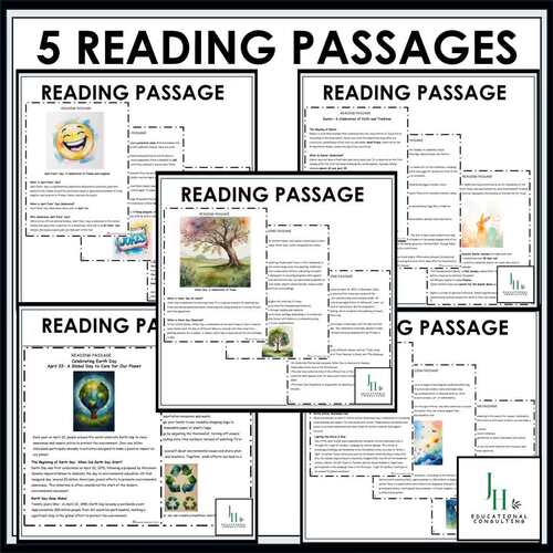 Interactive April Reading Comprehension DOK Challenges -Middle School ...