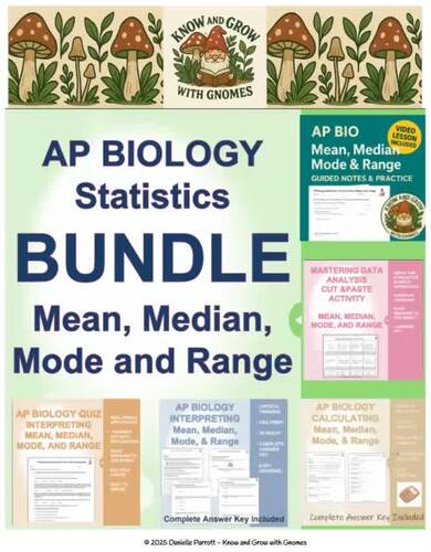 AP Bio Statistics Bundle: Mean, Median, Mode & Range | SAVE 20% | TPT