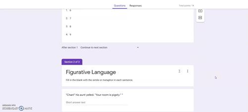 1 Google Form Assessment: Self Grading for Figurative Language! Digital ...