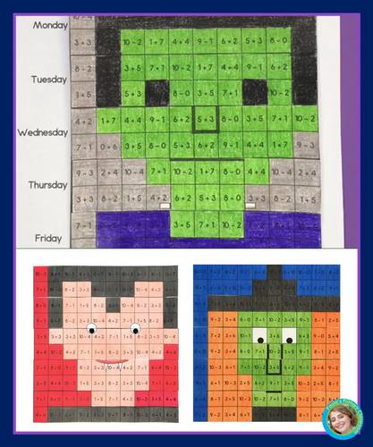 Halloween Math Facts Fluency 1st Grade Addition & Subtraction Within 20