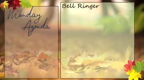 Fall Agenda Slides Animated by CreativeMiddle | TPT