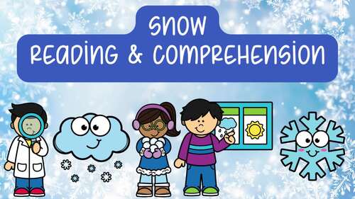 All About Snow Reading Kindergarten First Second Third Grade Snow Weather
