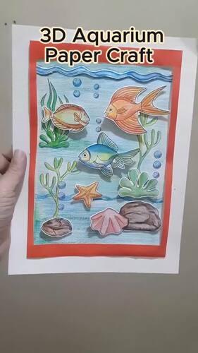 DIY 3D Aquarium Paper Craft – Underwater Scene with Fish, Shells ...