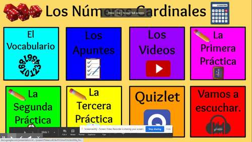 Spanish Cardinal Numbers Unit - Remote Learning - Los Números Cardinales