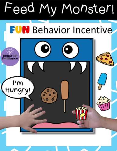 Feed My Monster! Behavior Reward and Incentive Chart by Behavior Brilliance