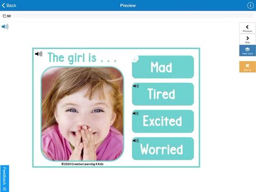 Emotions 2 Boom Cards for Distance Learning by Creative Learning 4 Kidz