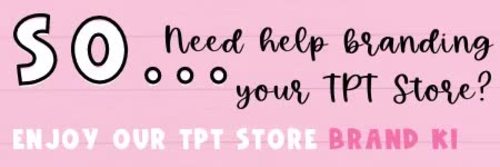 TPT Store Brand Kit Bundle - Animated & Rotating Banners | CHALKBOARD PINKS