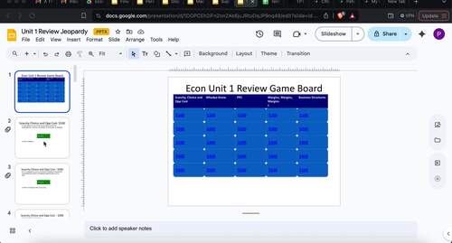 Economics Test Prep Games (Jeopardy) Bundle | Unit Review + Cumulative ...