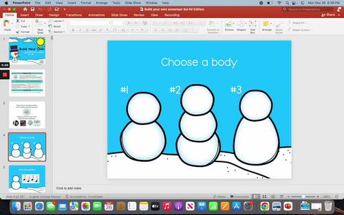 Winter Music Solfege Snowman Interactive Whiteboard Game for Sol and Mi