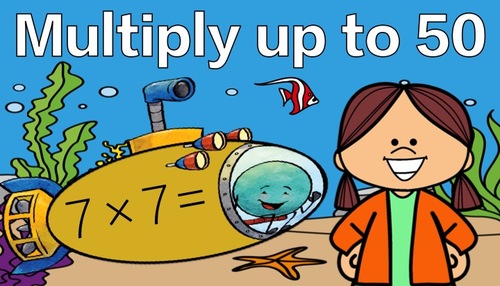 Multiply up to 50: Under the Sea Math Brain Break by Move and Groove Math