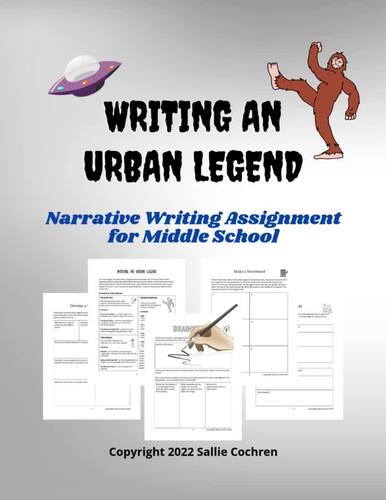 Myths and Legends: Writing an Urban Legend, PDF & Easel (Middle School)