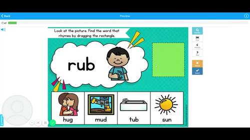 Boom Cards Rhyming Worksheets Digital Learning ELA Short U | TPT