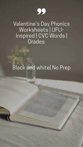 Valentine’s Day Phonics Worksheets | UFLI-Inspired | CVC Words | Grades 1–3