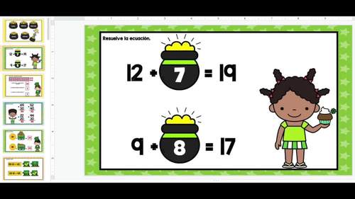 1st Grade Virtual Morning Work March week 2 Spanish Google Slides