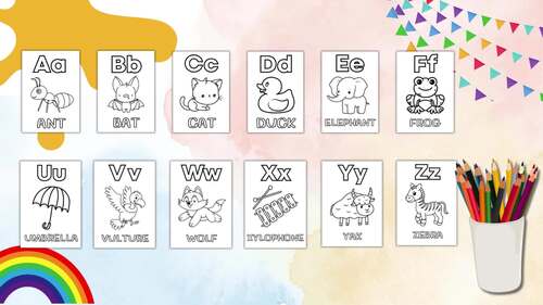 26 Printable Alphabet Coloring Pages For Preschool, kindergarten kids ...