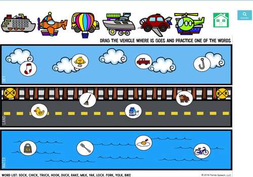 Vehicle Counters Companion for Early Sounds: Speech Therapy + BOOM CARDS