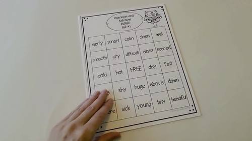 Antonym Synonym Game | BINGO Set #1 by Learning Under Sail | TPT