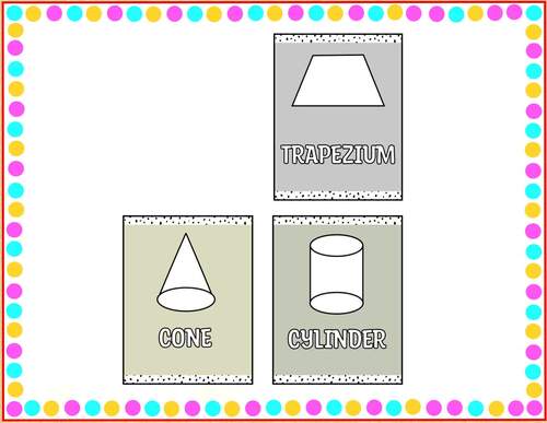 Printable Boho Neutral Spotty Shape Posters, Editable Classroom Shape ...