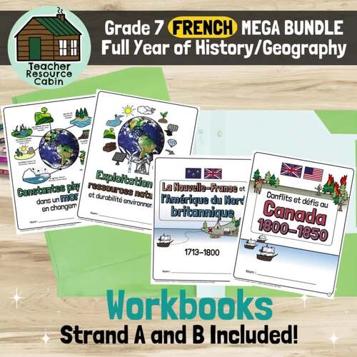 Grade 7 Ontario FRENCH History and Geography Mega Bundle (FULL YEAR)