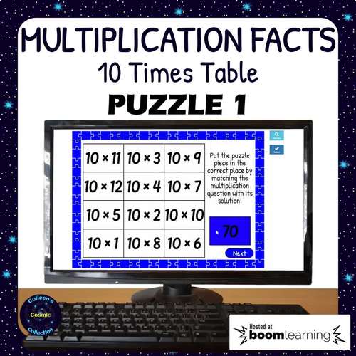 Multiplication Facts for 10 Times Table Practice - Mystery Pictures ...