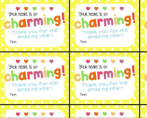 Charm Bracelet (Wristband) End of Year Appreciation Gift Tag- Your heart...