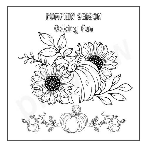 Pumpkin Season Coloring Fun – Worksheets (20 Pages) (Preschool to Grade 2).
