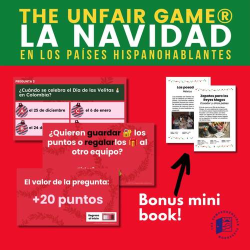 La Navidad - The Unfair Game® in Spanish | TPT