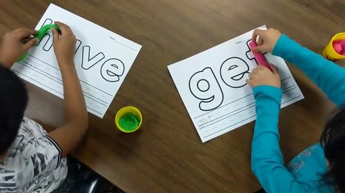 Second Grade Literacy Centers with Playdough {46 words!} | TpT