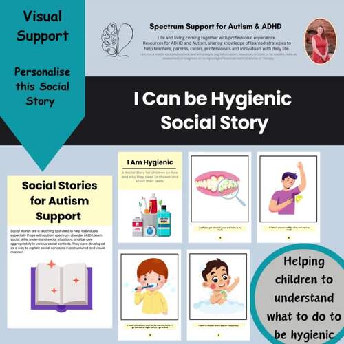 Hygiene Social Story Autism Visuals ABA Therapy Daily Living Skill ...